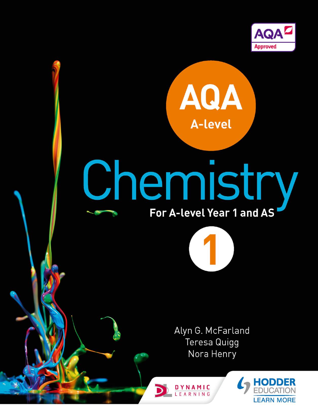 AQA A Level Chemistry Student Book 1 By Alyn G McFarland Teresa
